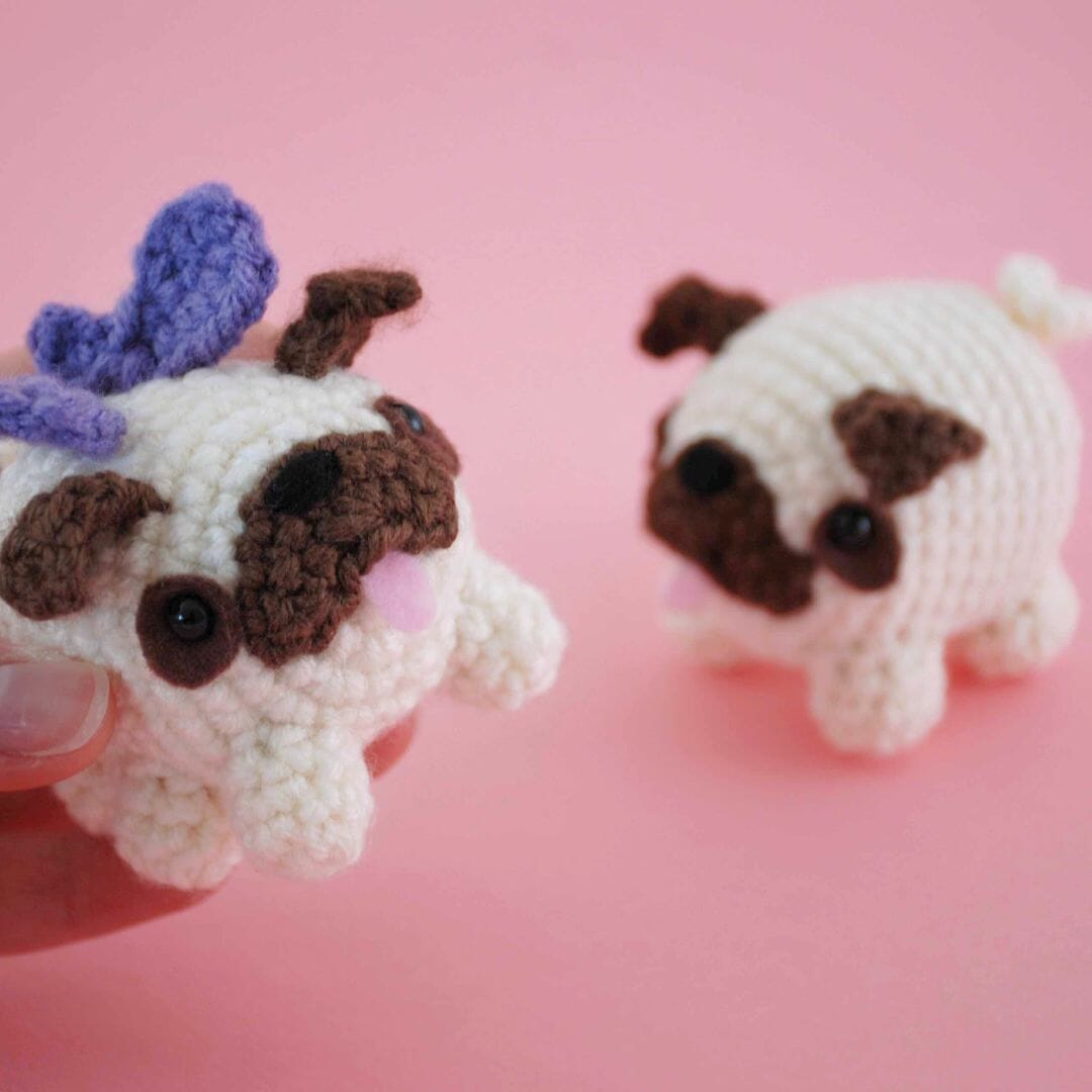 Free Crochet Pattern: Amigurumi Pug by Little Raven Fiber Arts ...