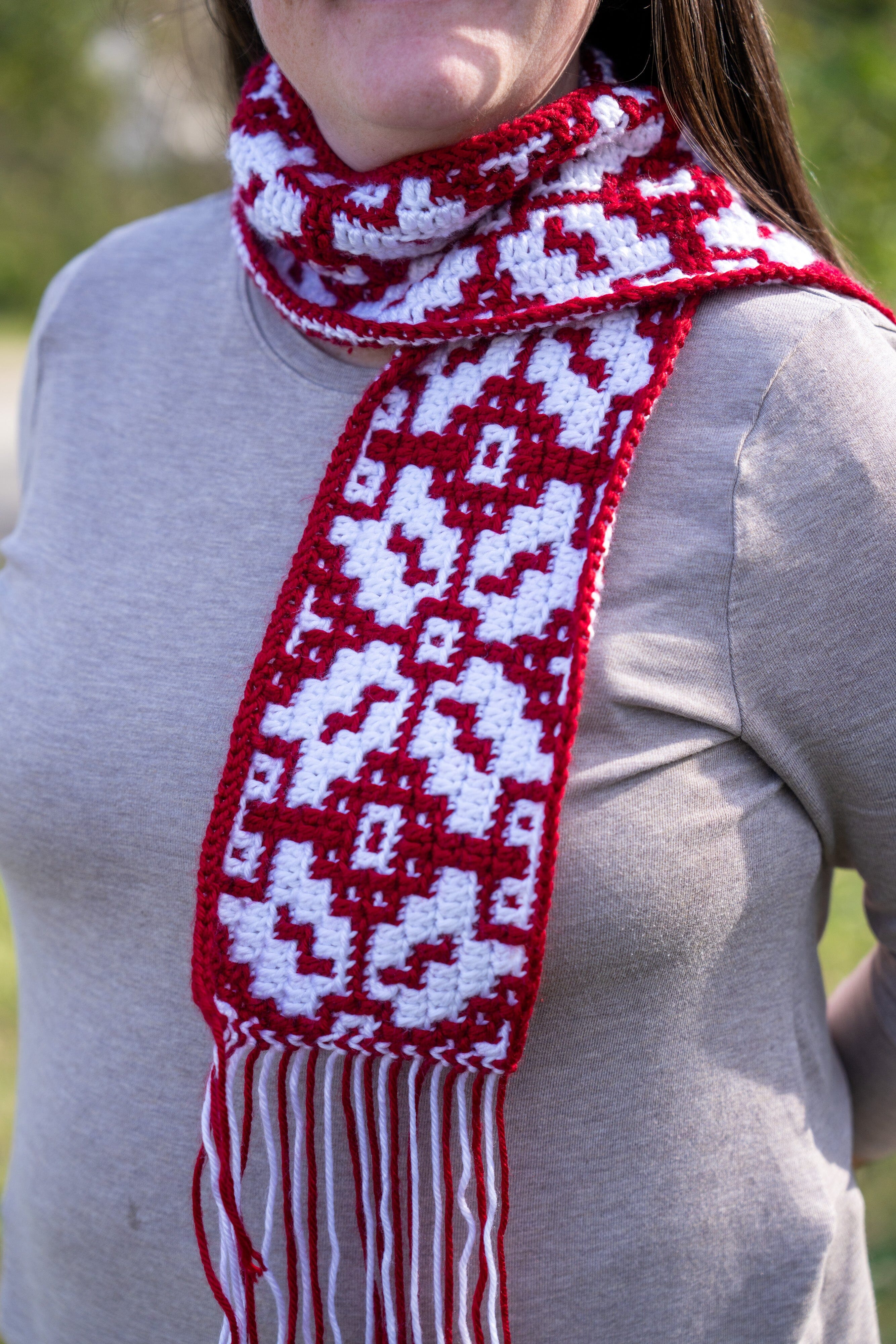 Free Crochet Pattern: Nordic Star Mosaic Scarf – FurlsCrochet