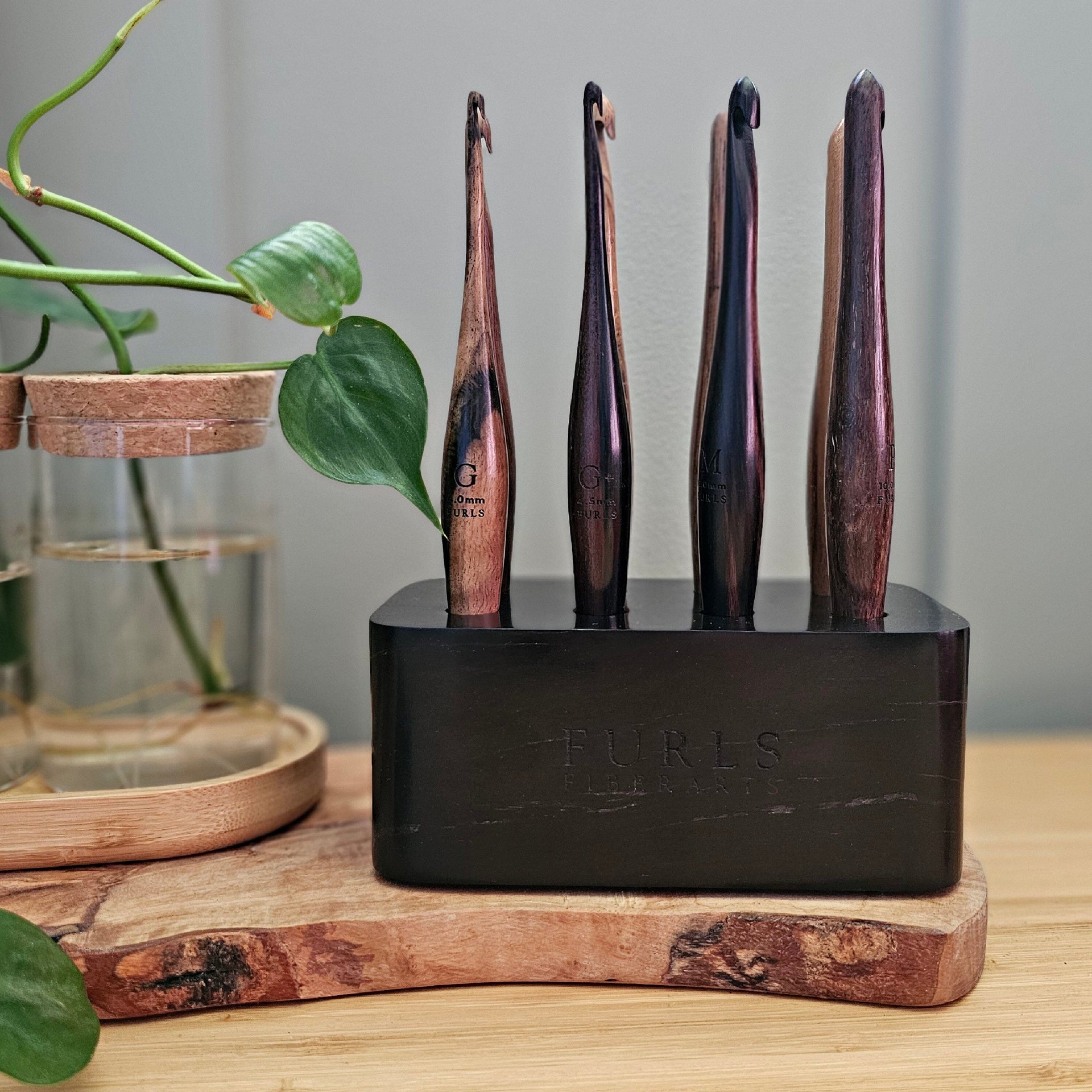 Limited Edition Eight Hook Standing Display in Ebony – FurlsCrochet