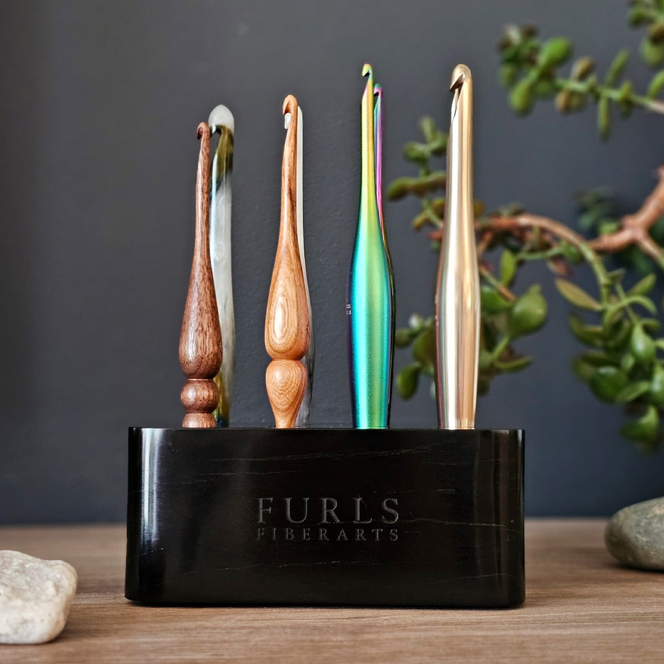 Limited Edition Eight Hook Standing Display in Ebony – FurlsCrochet