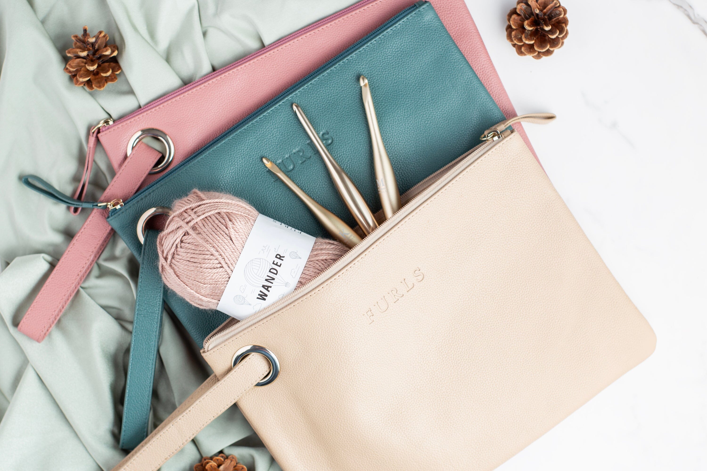 Blair Leather Hook Clutch | Furls Crochet – FurlsCrochet