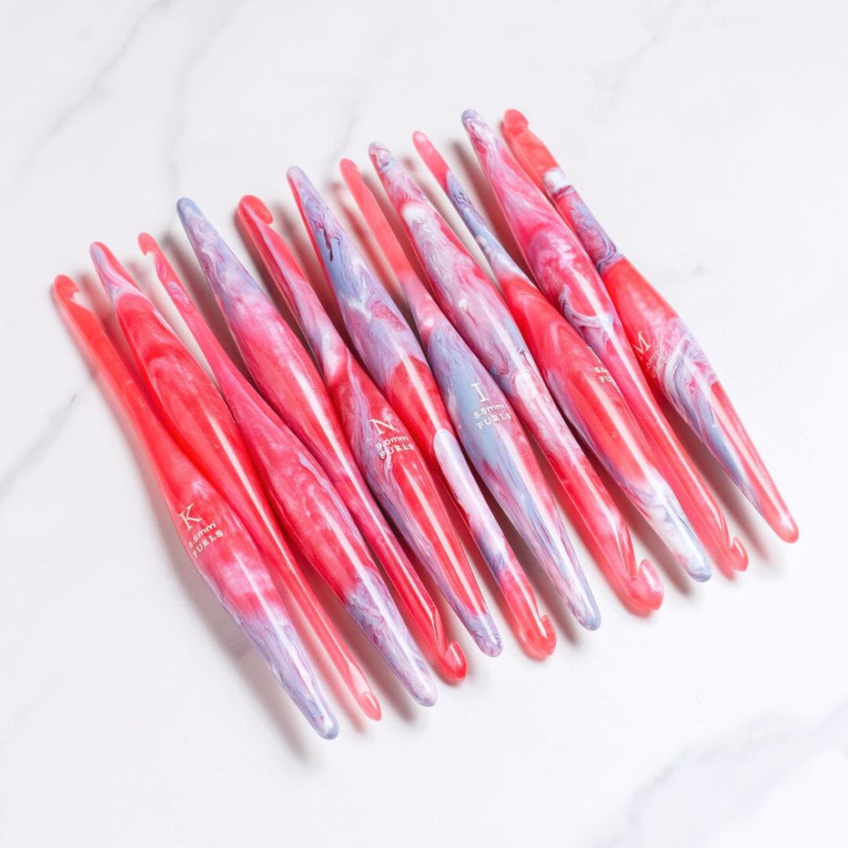 Limited Edition Hibiscus Streamline Resin Crochet Hooks – FurlsCrochet