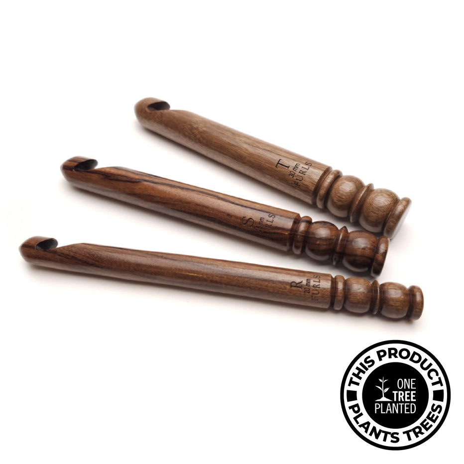 Jumbo Laurel Wood Crochet Hook | Furls Crochet – FurlsCrochet