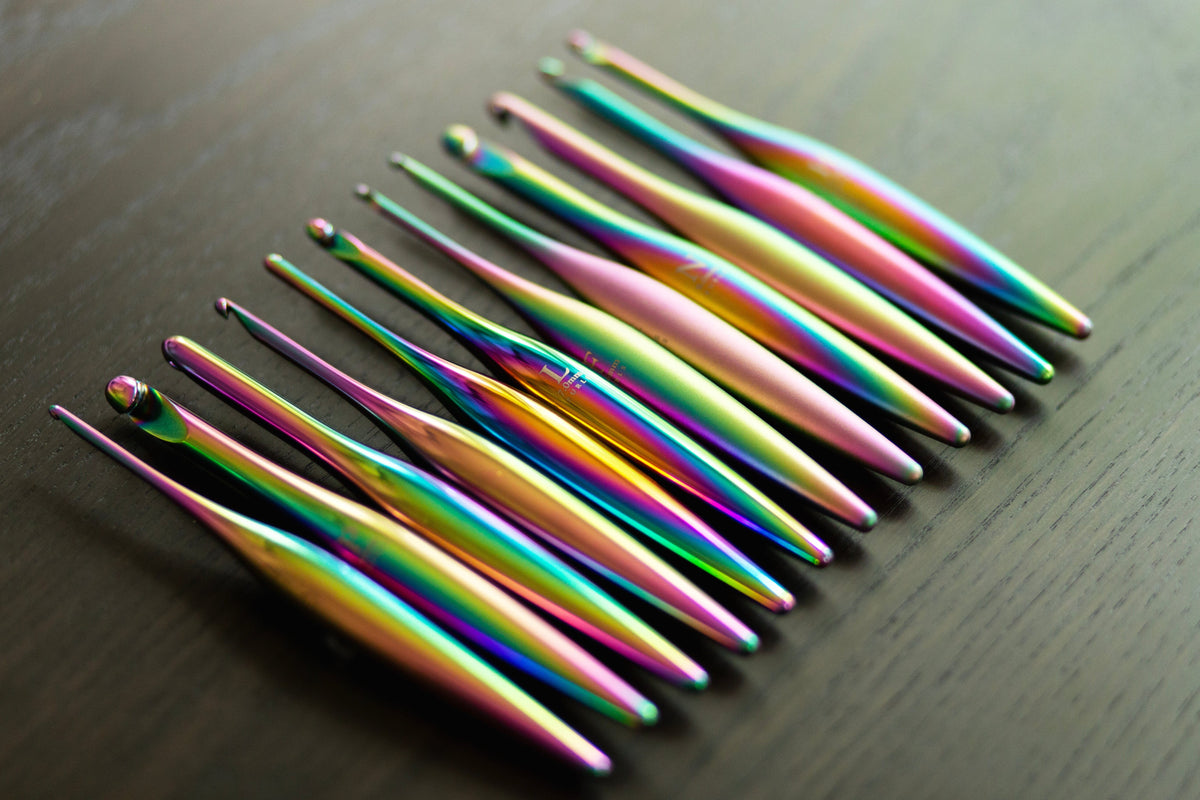 Aura Streamline Metal Crochet Hooks | Furls Crochet – FurlsCrochet